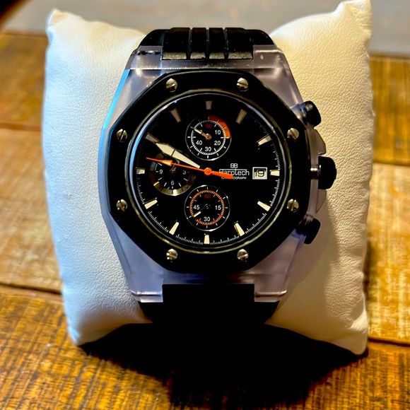 Barotech | Accessories | Black Clear Baroteck Chronograph Mens Watch ...